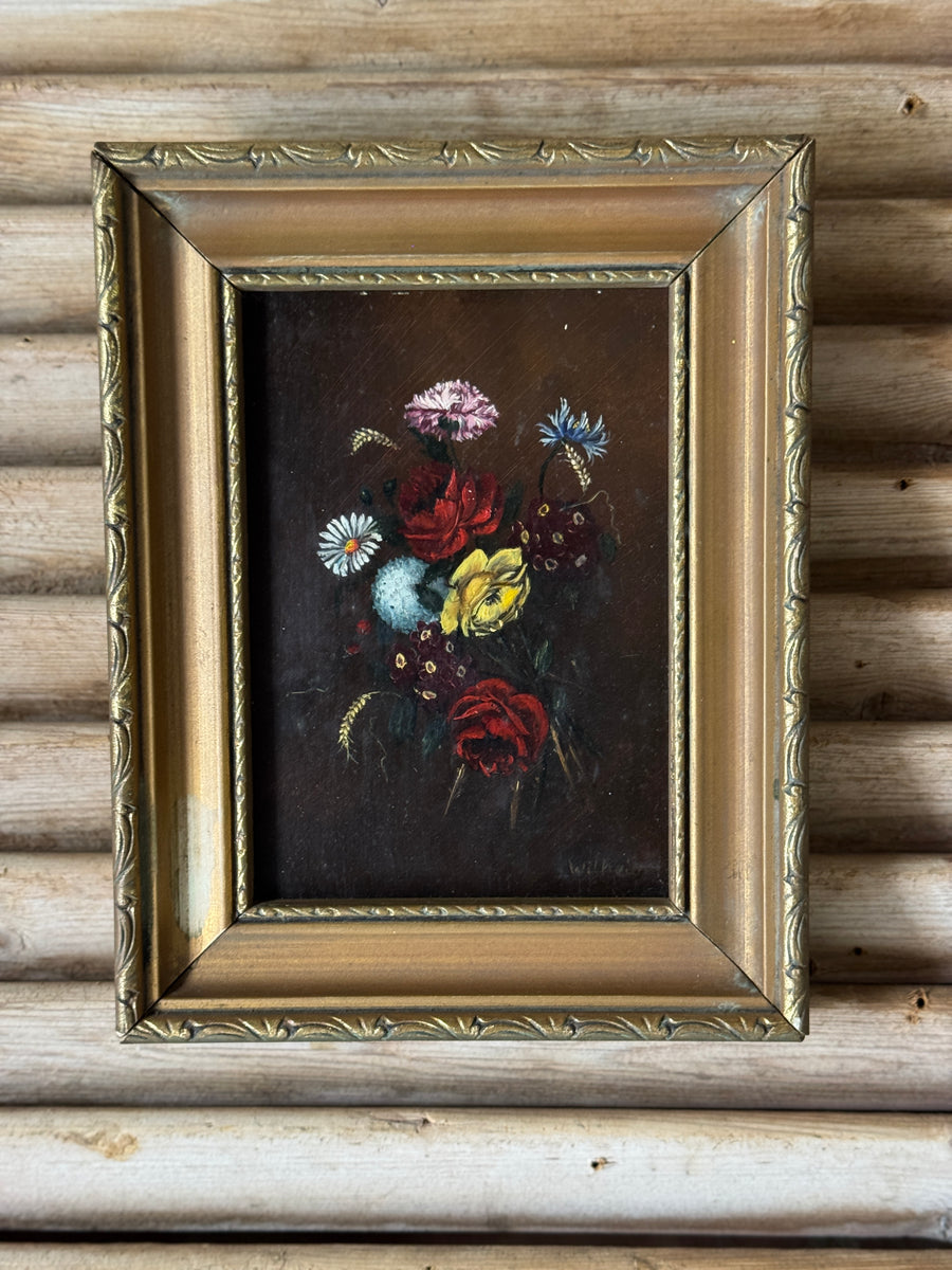 Antique Dutch Still Life Oil Painting in Gold Flame – Manor on George