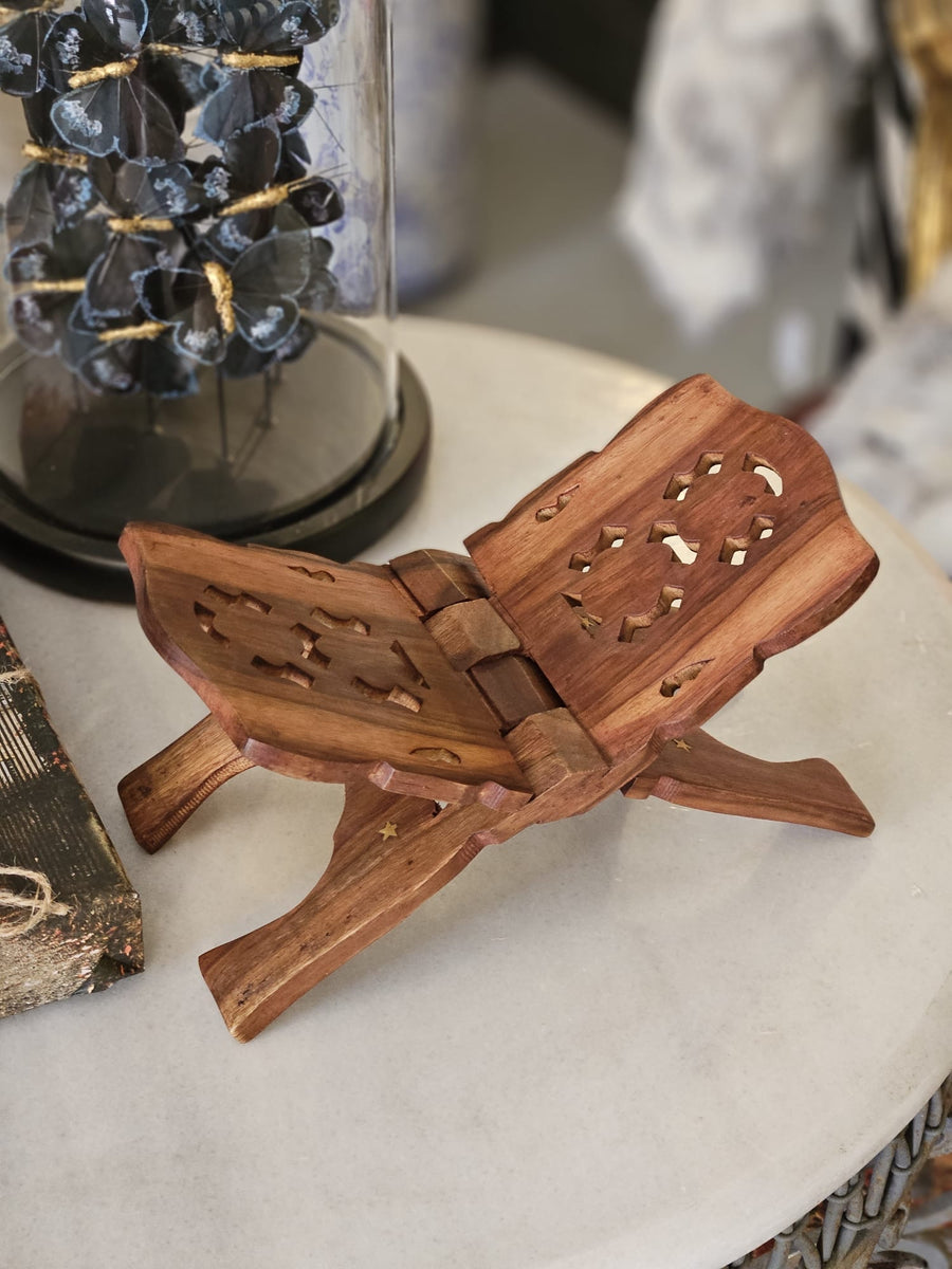 Carved Timber Book Stand – Manor on George
