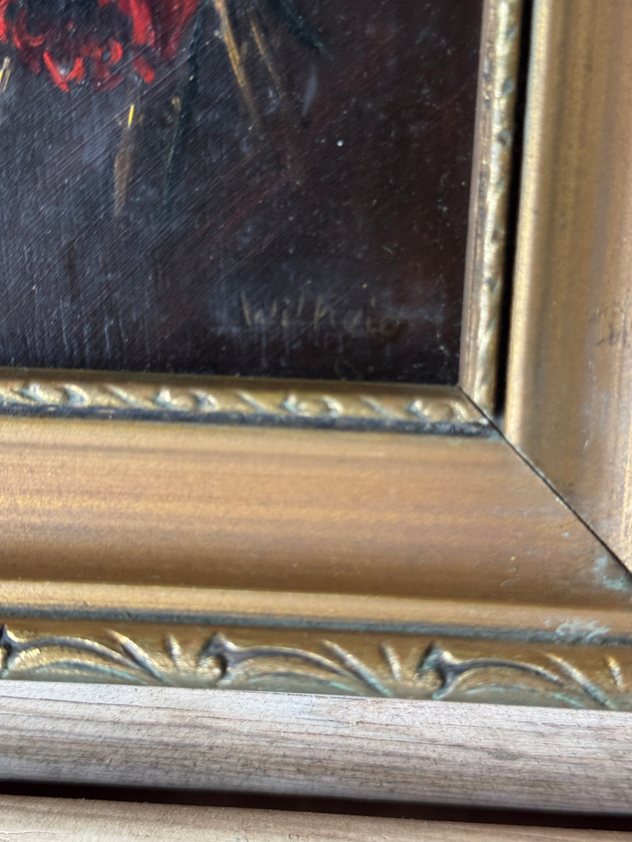 Antique Dutch Still Life Oil Painting in Gold Flame – Manor on George