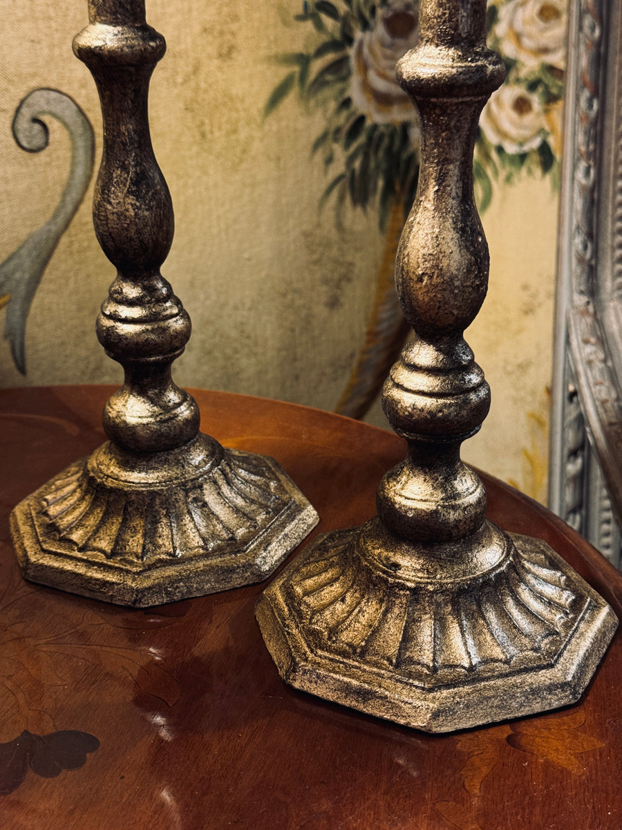 Vintage Cast Iron Gilt Candlesticks – Manor on George